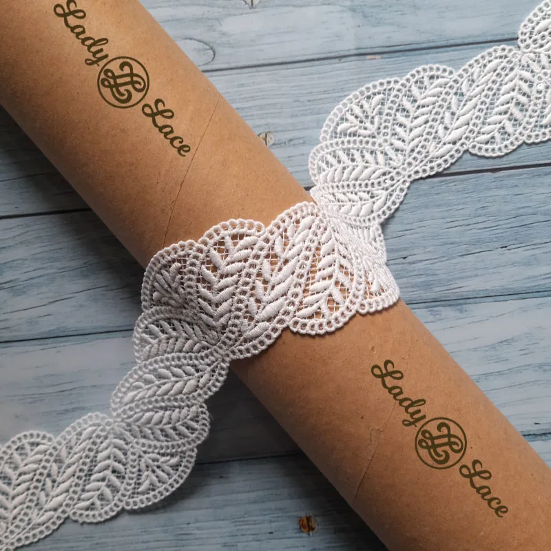 Leaves Shapes Sequence Scallop Lace - ladylace53.in